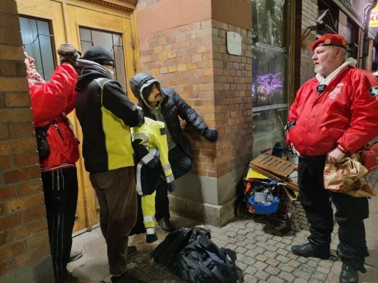 Guardian Angels in Sweden Helping the Homeless During Winter Cold ...